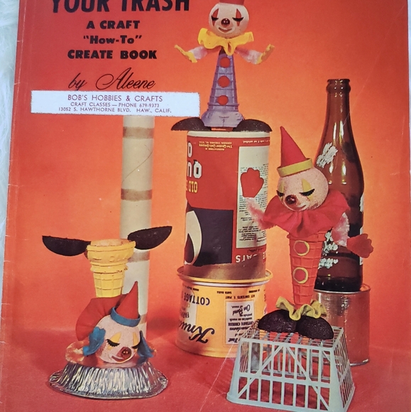 Vintage | Accents | Vintage Craft Magazines Trim Your Trash Clown Art ...